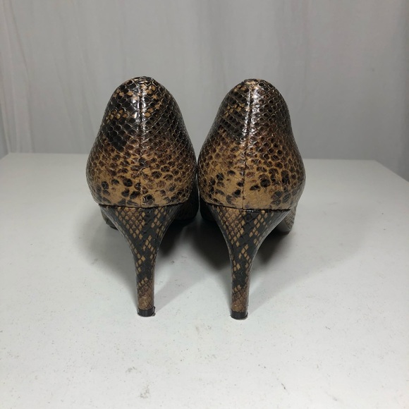 Cole Haan | Shoes | Cole Haan Grandos Snakeskin Leather Heels Pumps ...